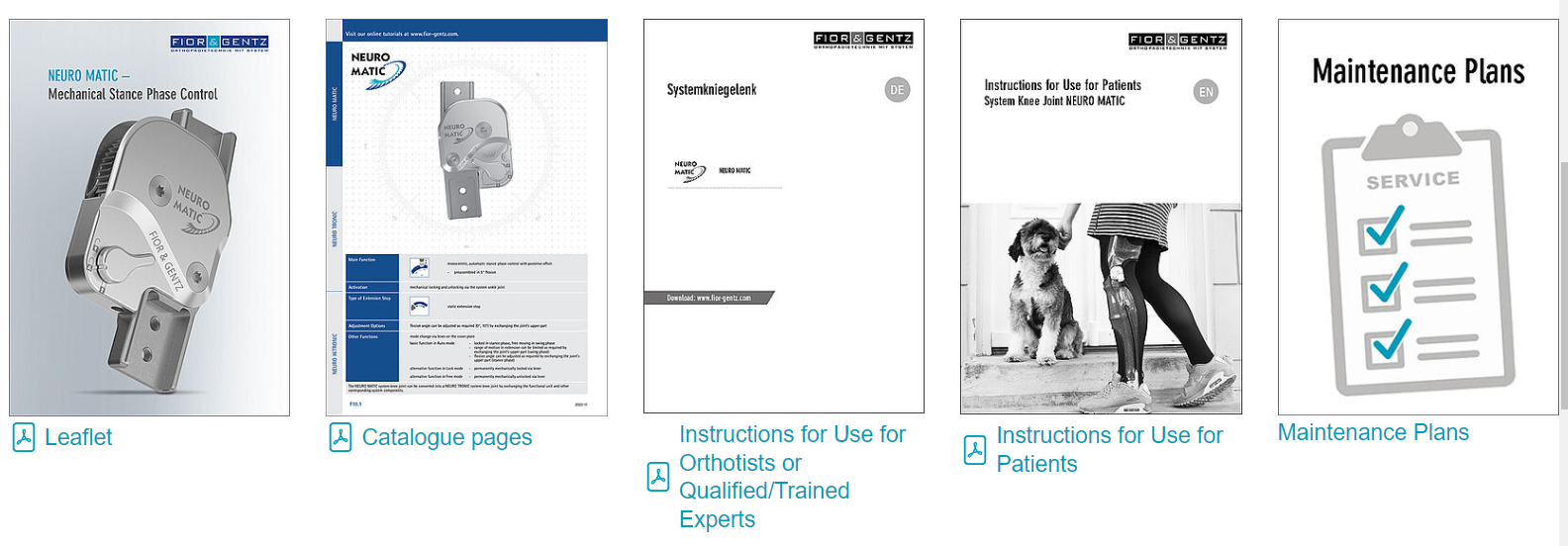 Neuro Matic | Fior & Gentz | Knee Joints