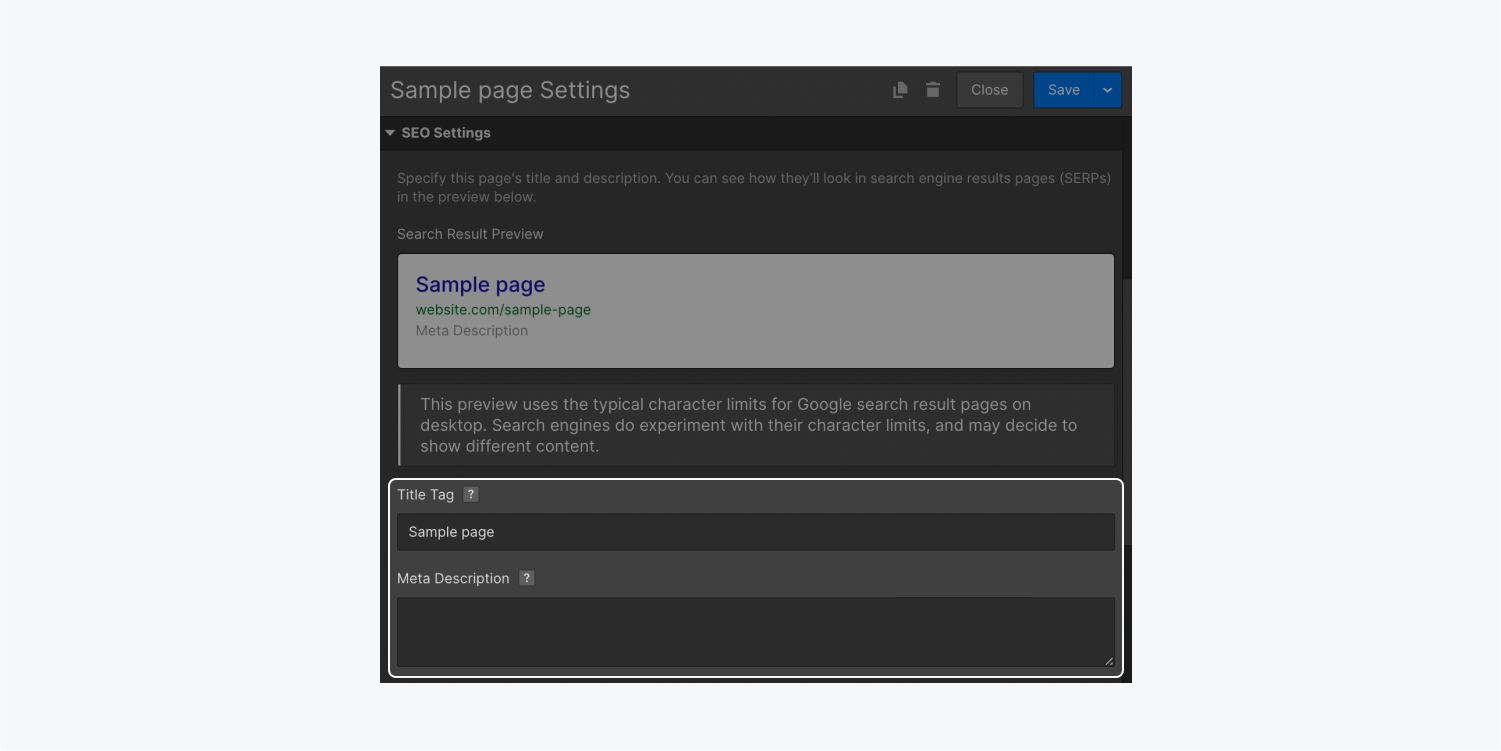 Add SEO Title And Meta Description Webflow University