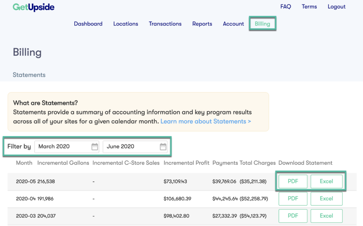Navigating the new "Billing" section | GetUpside