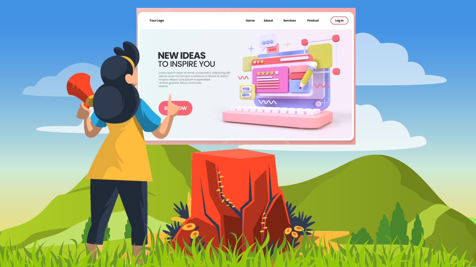 Different Types of Illustrations to Use in Website Design