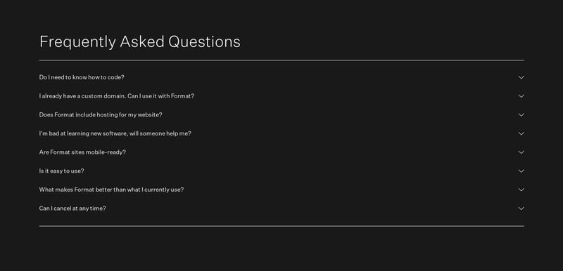 Expandable and Collapsible FAQ Section | UI/UX Patterns