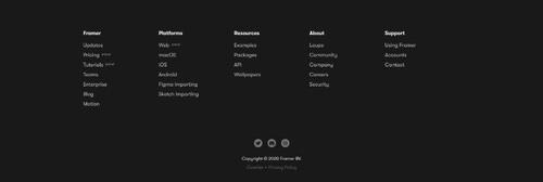 Navigation Footer with Large Typography | UI/UX Patterns