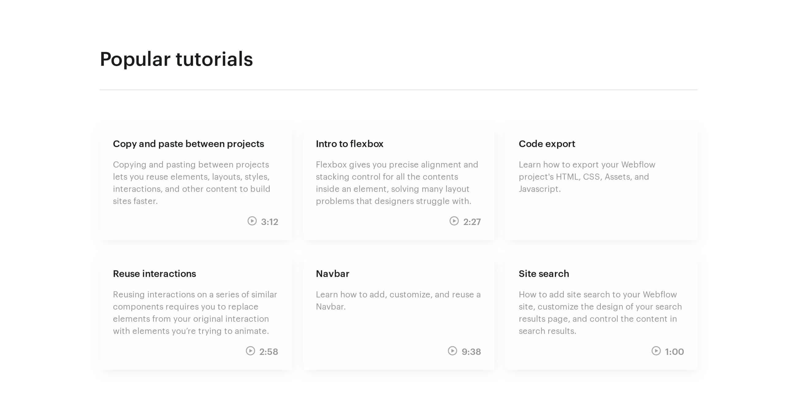 List Of Video Tutorials In 3 Column Grid UI UX Patterns List Of Video Tutorials In 3 Column Grid UI UX Patterns