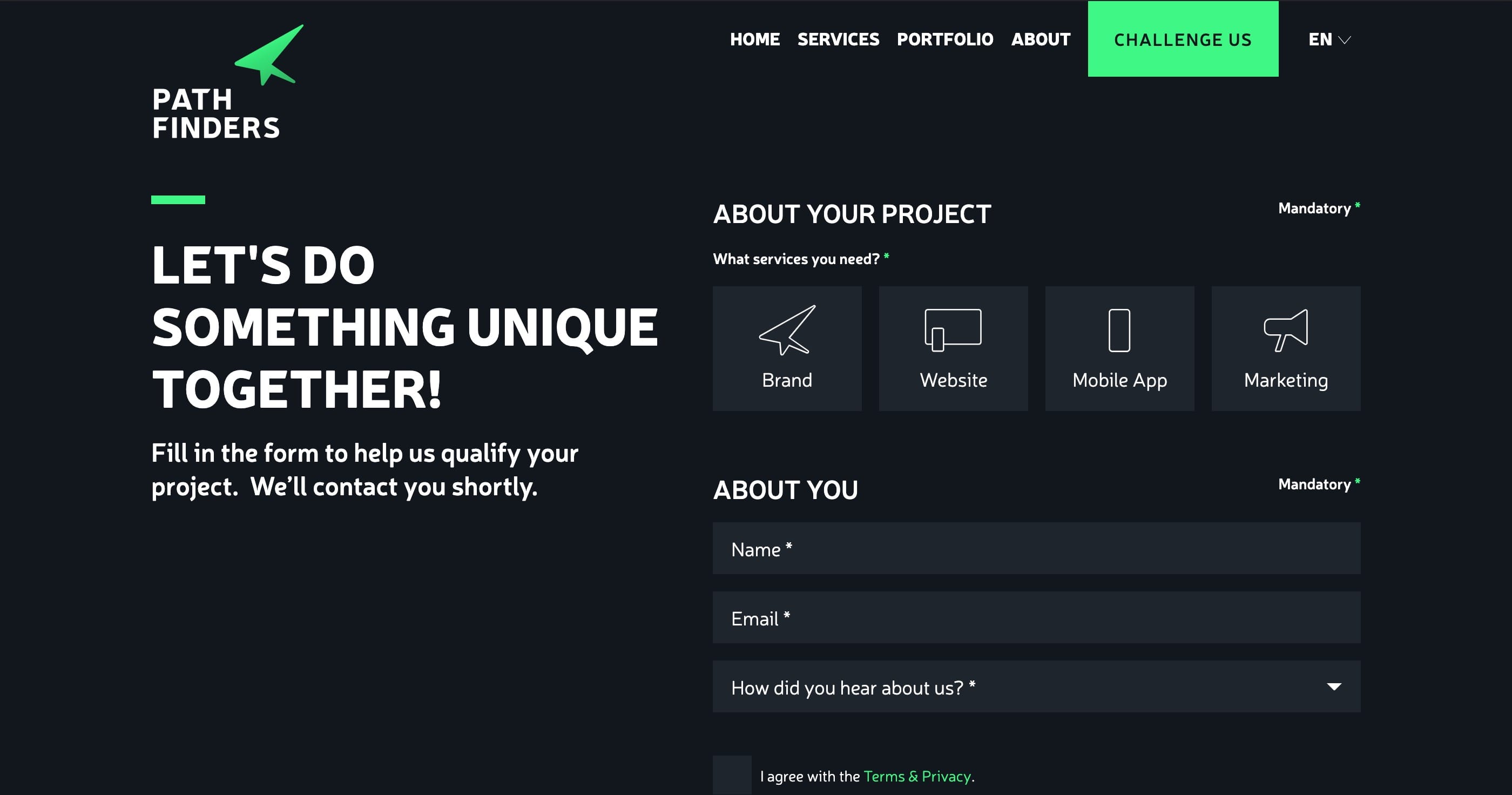 Pathfinders — Contact Us