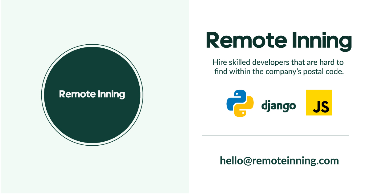 Python, Django and JavaScript Remote Software Developers | Remote Inning