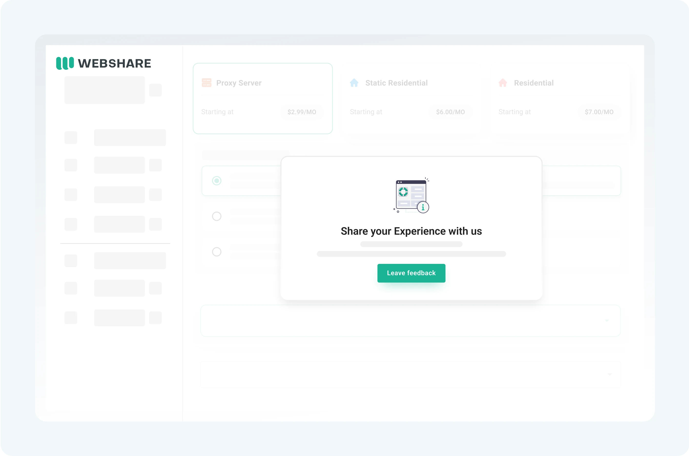 Proxy Service | API Available | Webshare