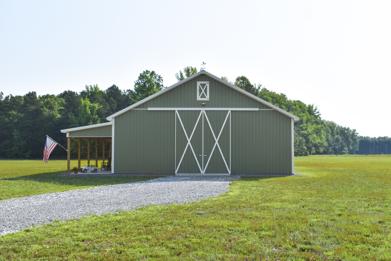 40x70x12 Hobby Barn in Mechanicsville, VA (RBA22013) - Superior Buildings