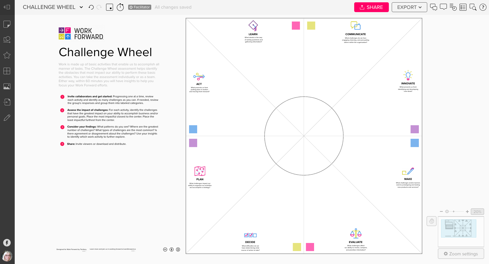 Challenge Wheel Template | MURAL