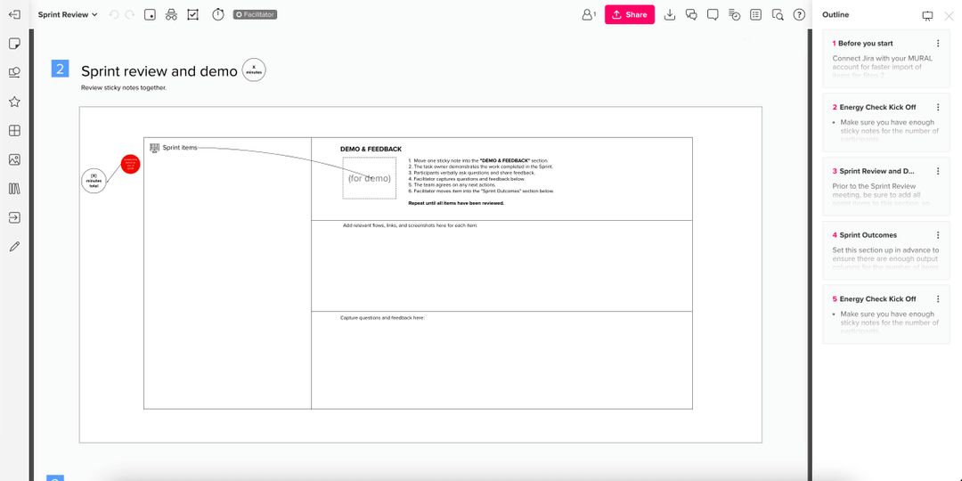 Sprint Review Template | MURAL