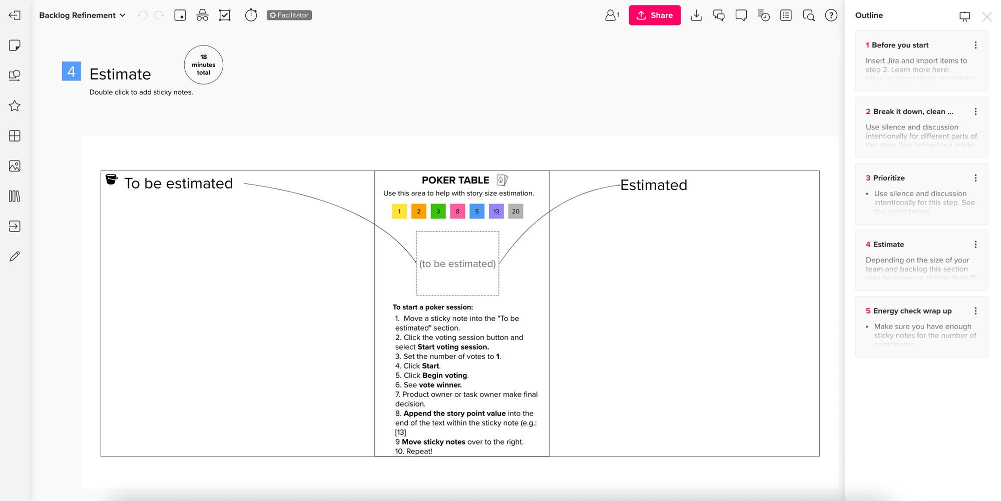 Backlog Refinement Template | MURAL