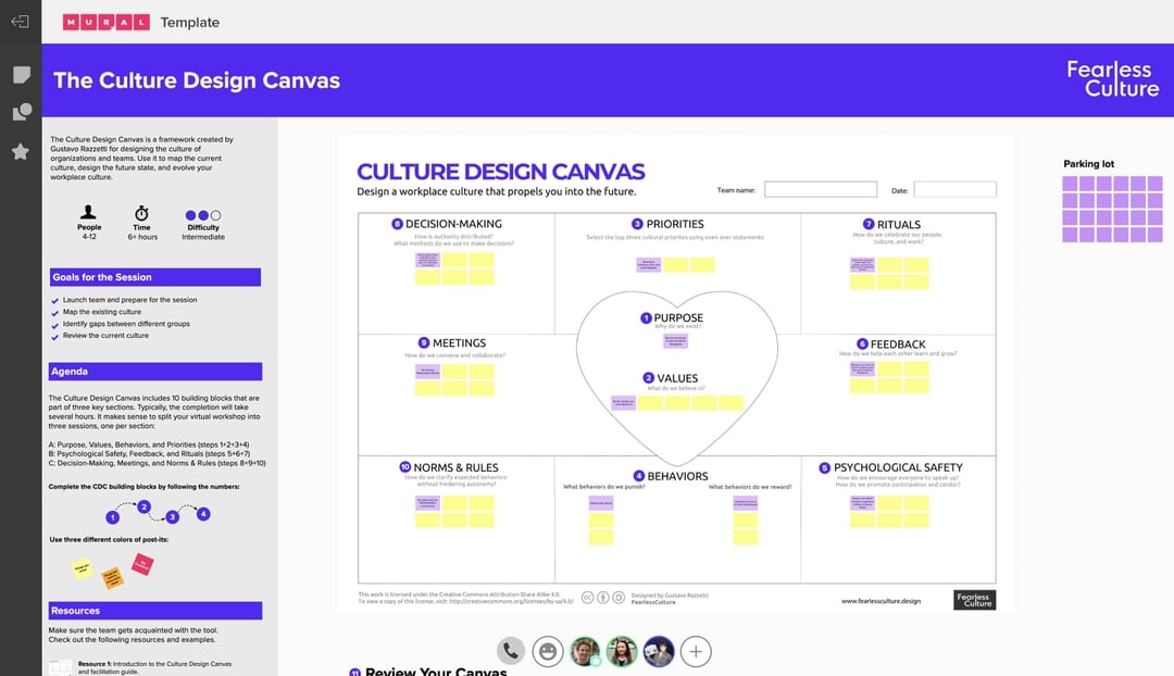 Culture Design Canvas Template | MURAL
