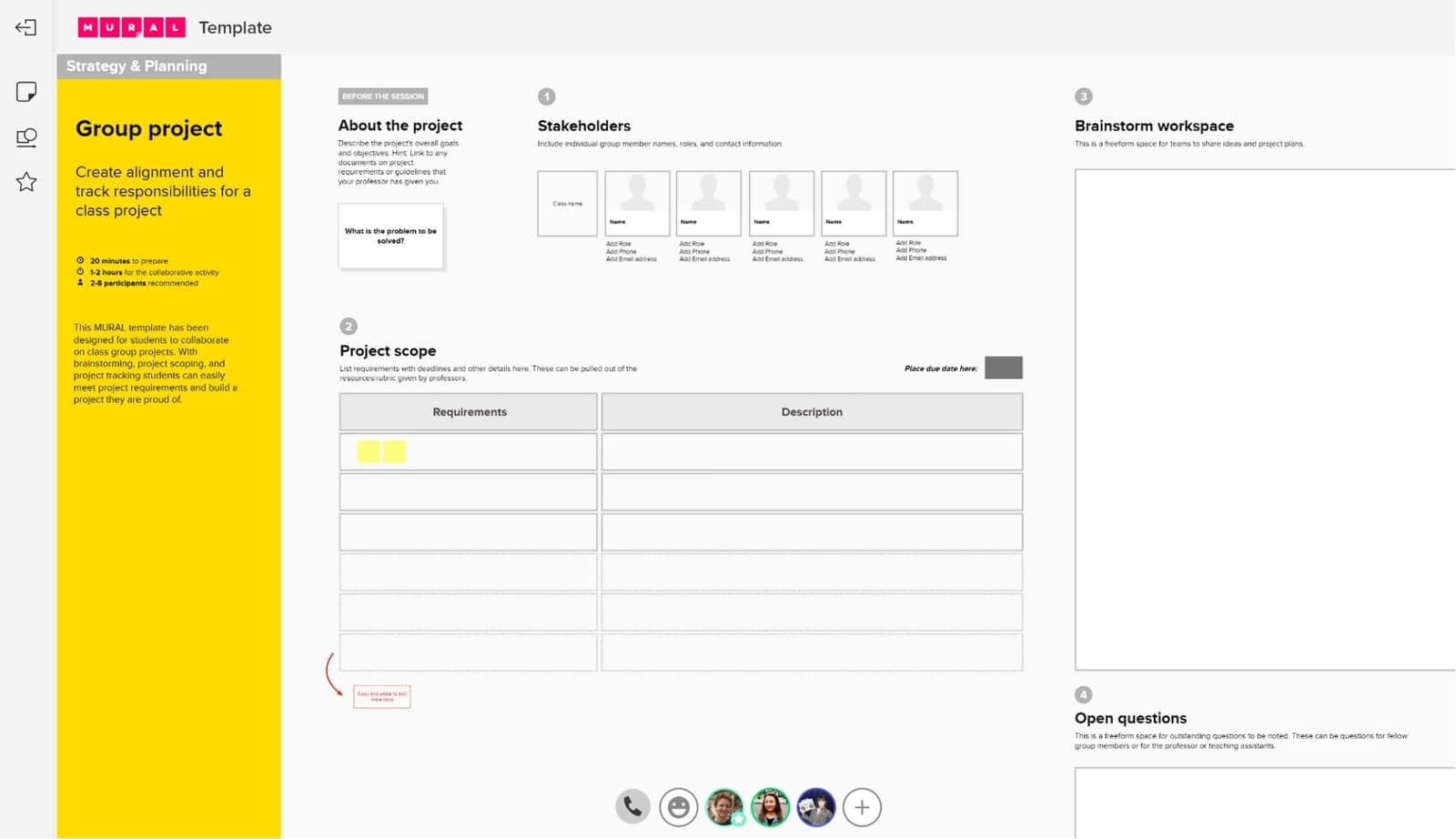 Group Project Template | MURAL