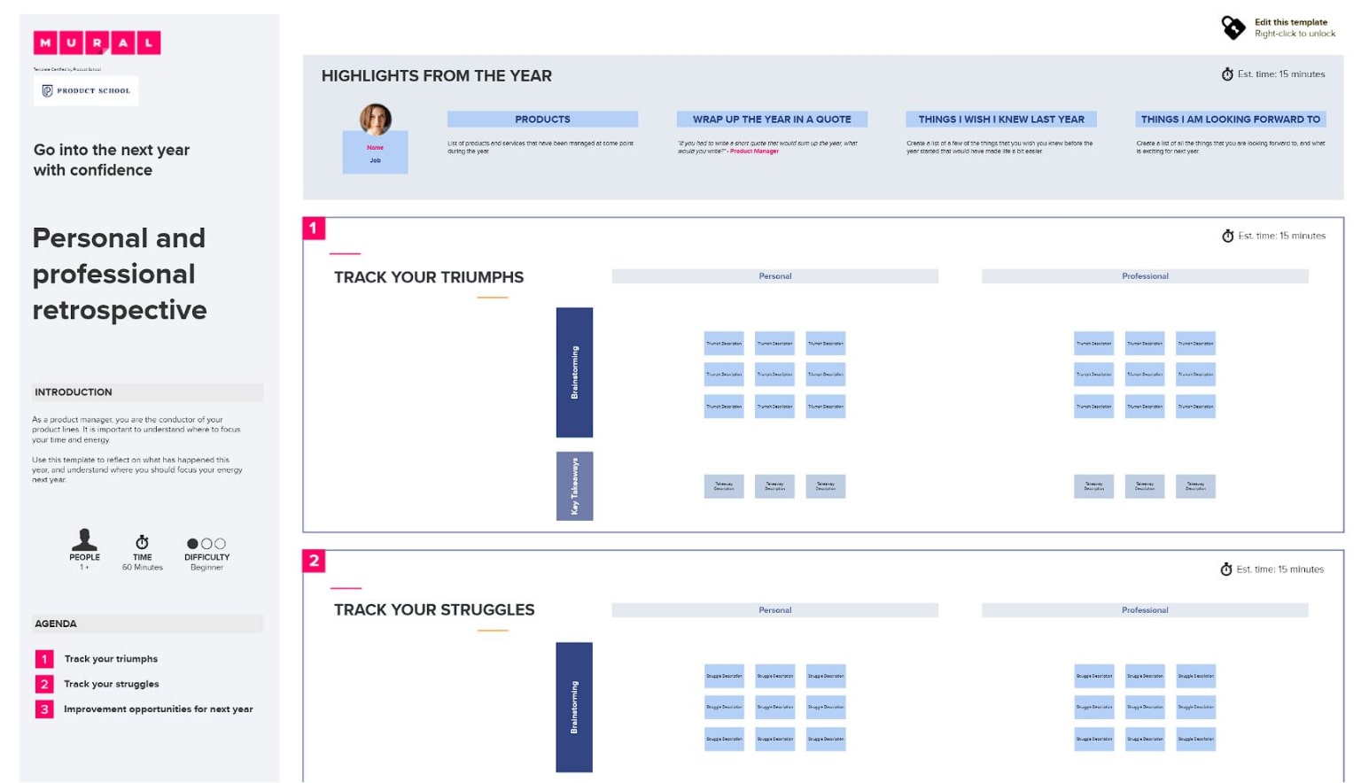 Retrospective Radar Template | MURAL