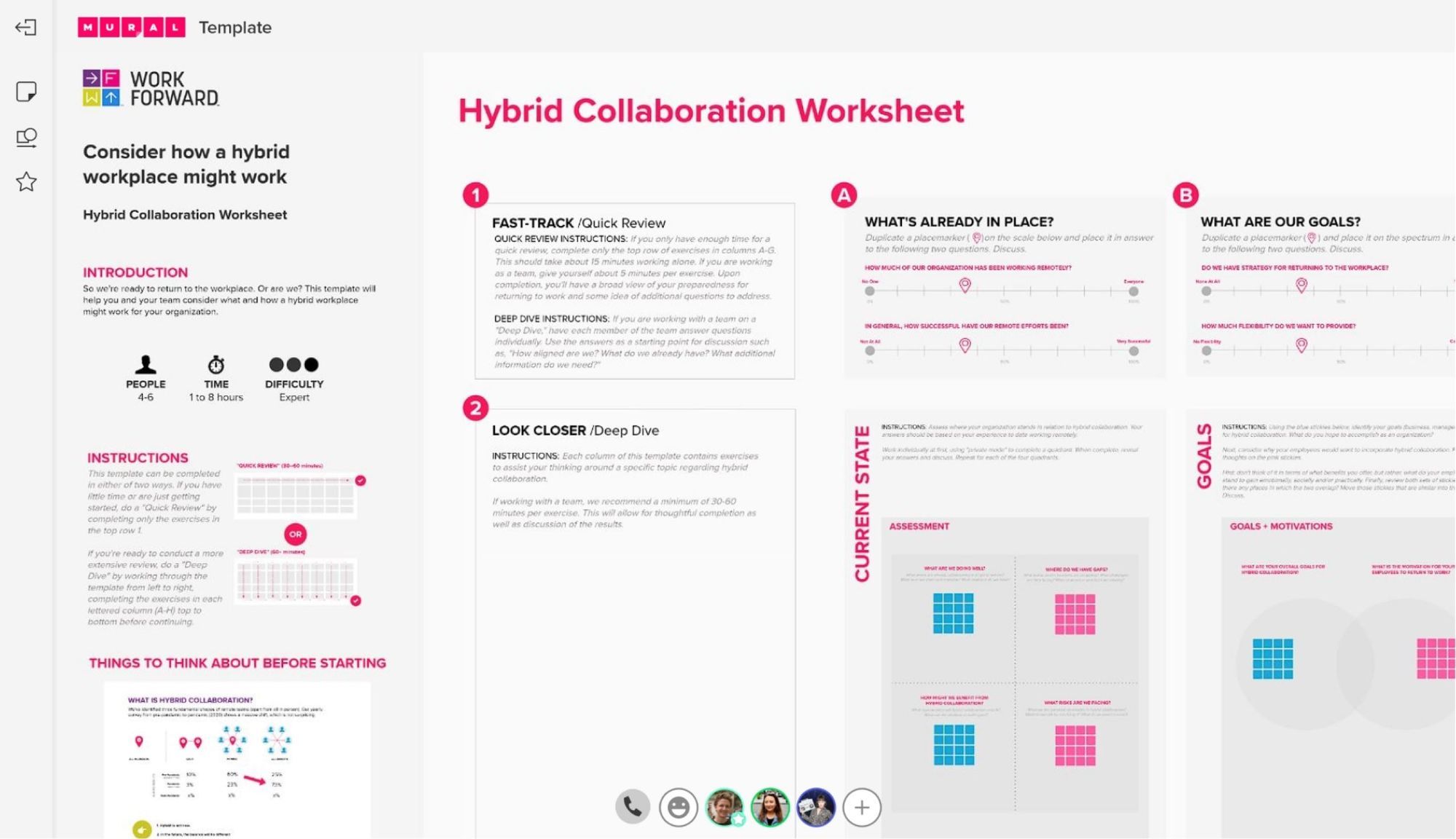 Hybrid Collaboration Worksheet Template | MURAL