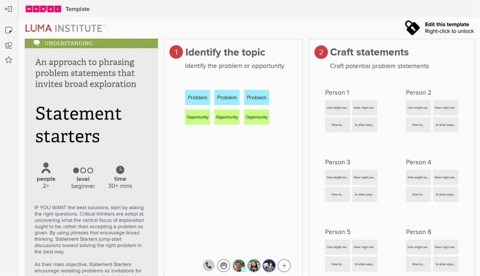 Statement Starters Template | MURAL
