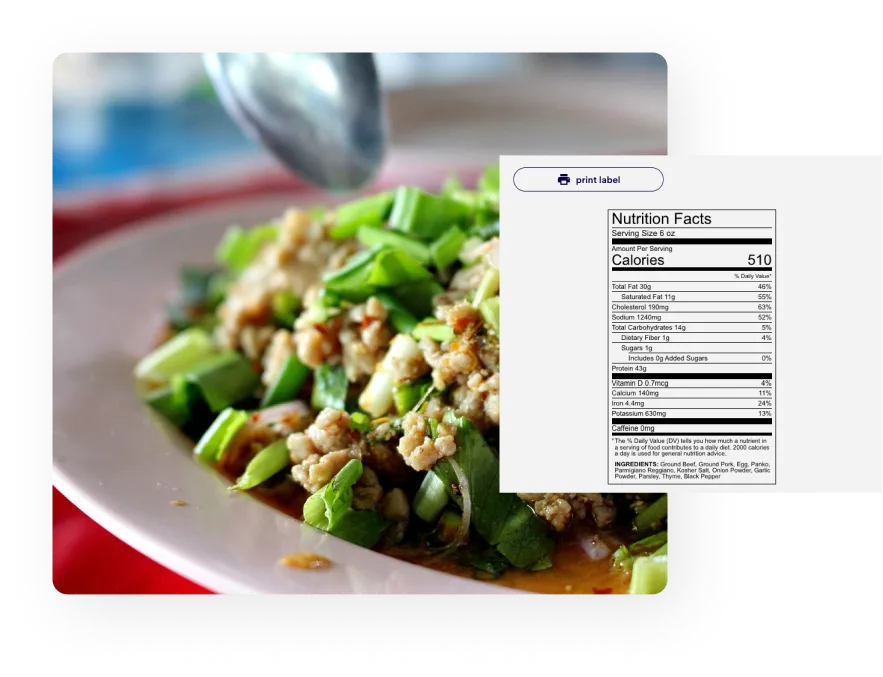 Nutrition Labeling & Recipe Management Software | meez
