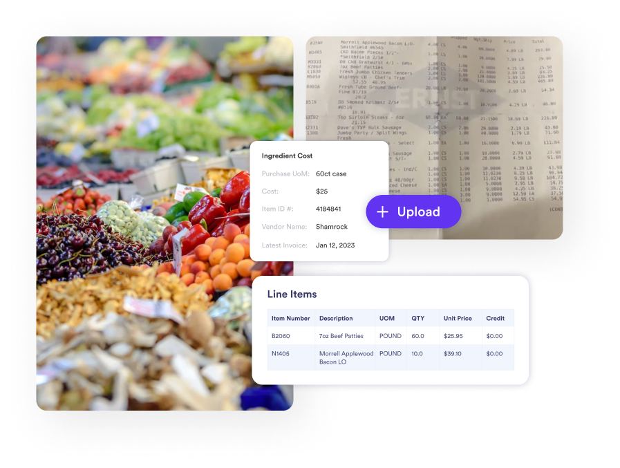 Invoice Processing | Automated Ingredient Costing | meez