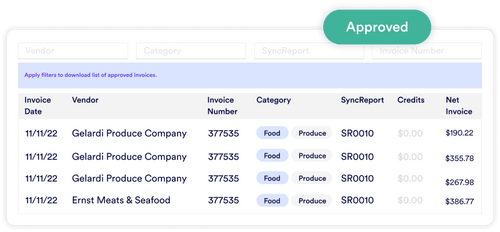 Invoice Processing | Automated Ingredient Costing | meez