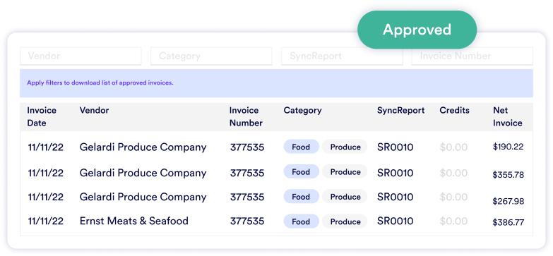 Invoice Processing | Automated Ingredient Costing | meez