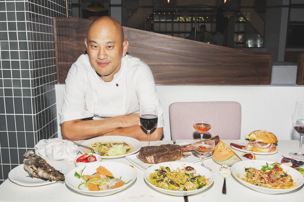 Tim Ma's All Green Steamed Cabbage, Marinated Green Tomato, Chive ...