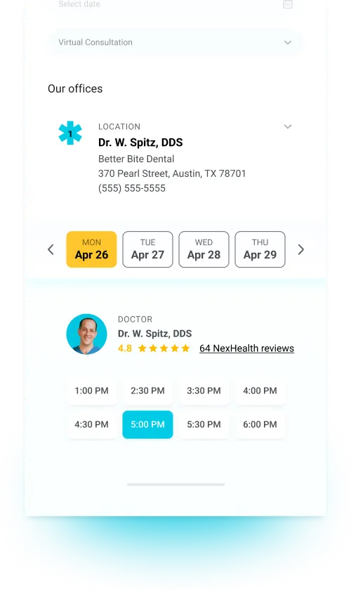 NexHealth | Real-Time Patient Booking Platform