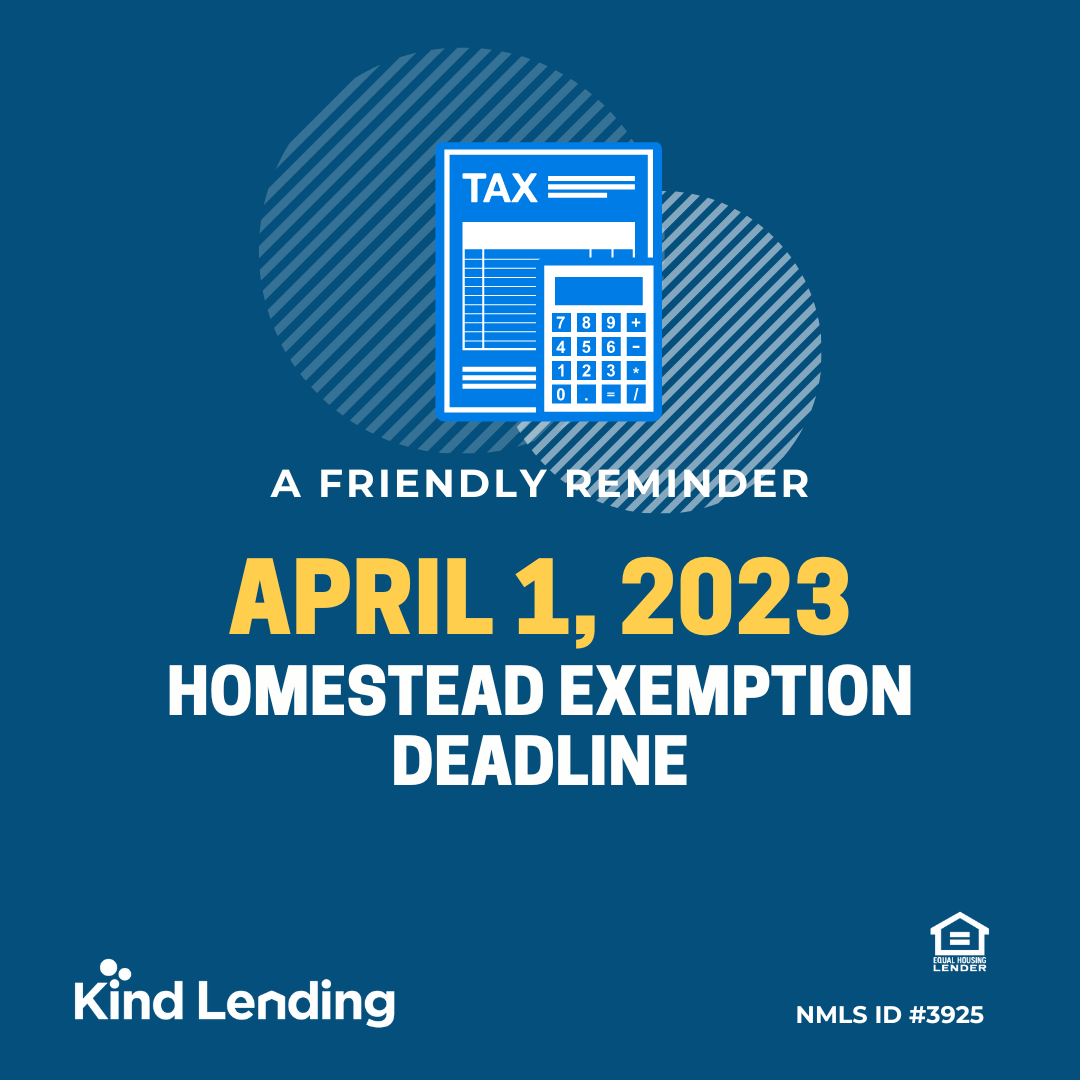 Did you purchase a home in 2022? Homestead Exemption Deadline is April 1