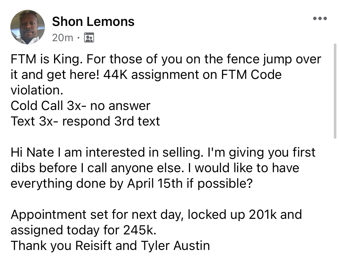 First To Market Challenge | REISift