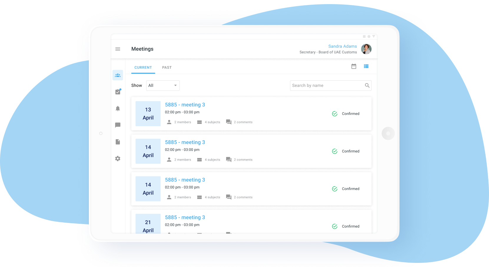 Meeting management application