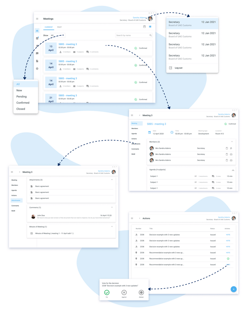 Meeting management application