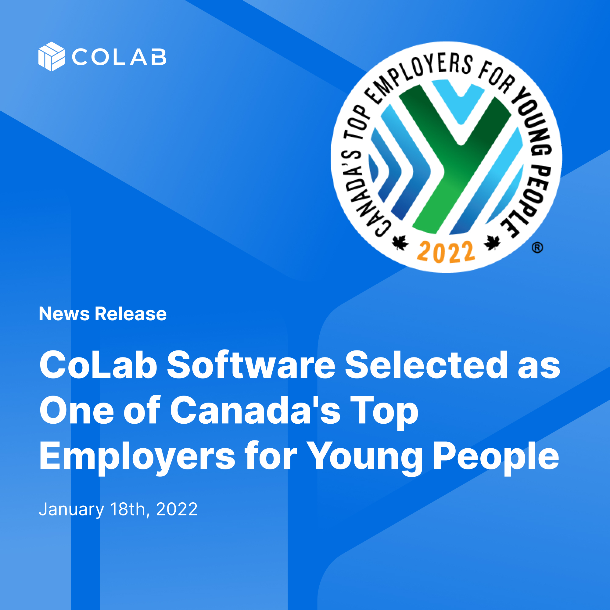 CoLab Software Selected as One of Canada's Top Employers for Young People