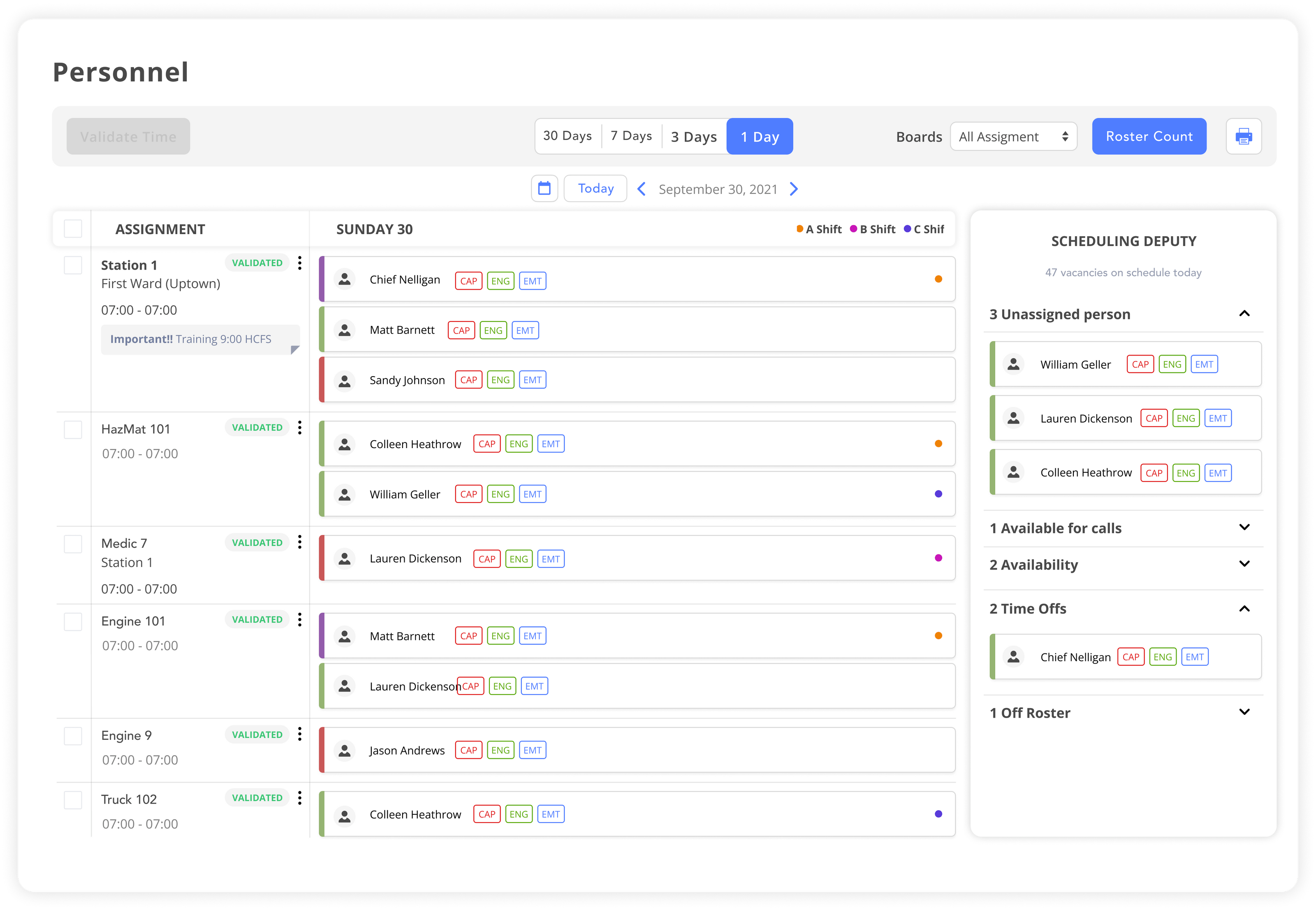 Scheduling & Personnel | Fire & EMS Personnel Scheduling Software