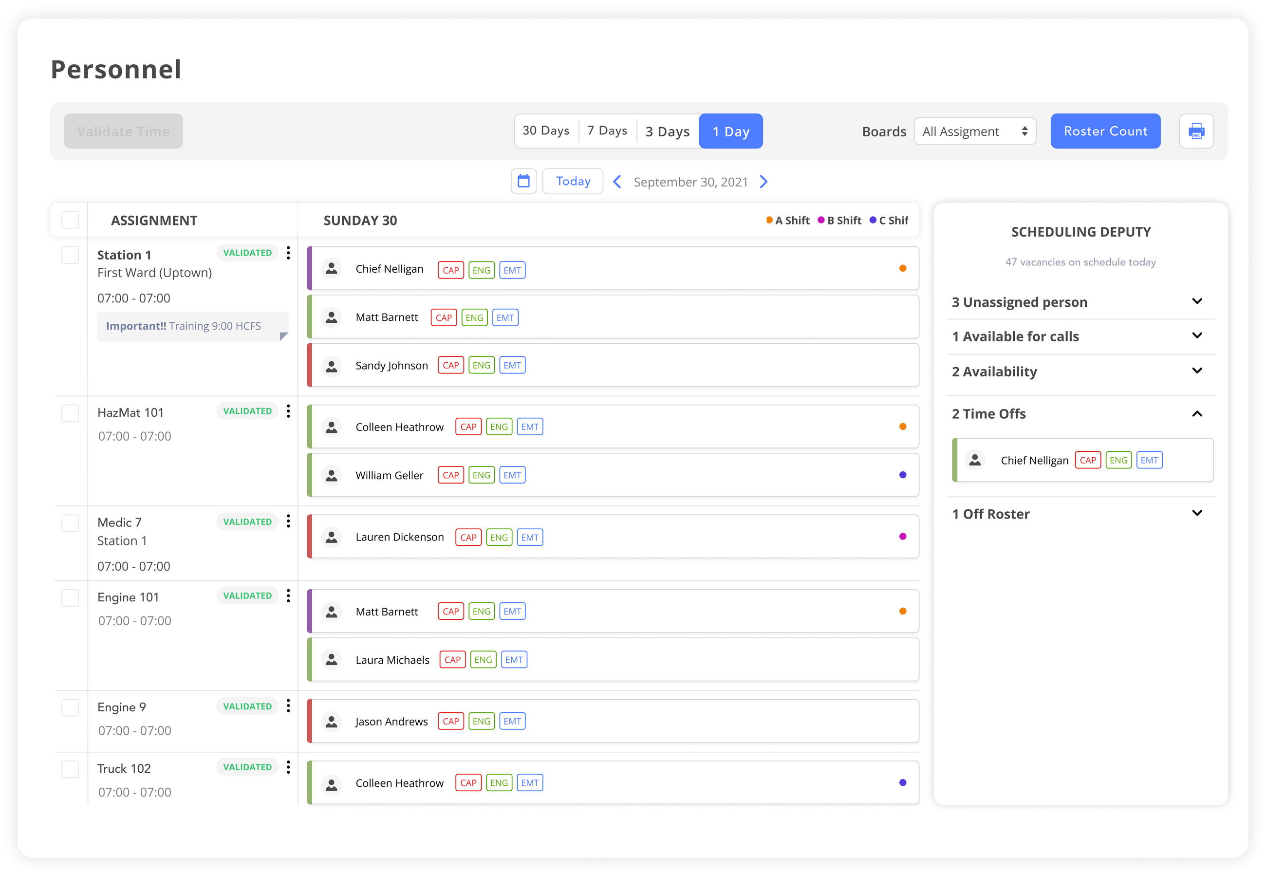 Scheduling & Personnel | Fire & EMS Personnel Scheduling Software