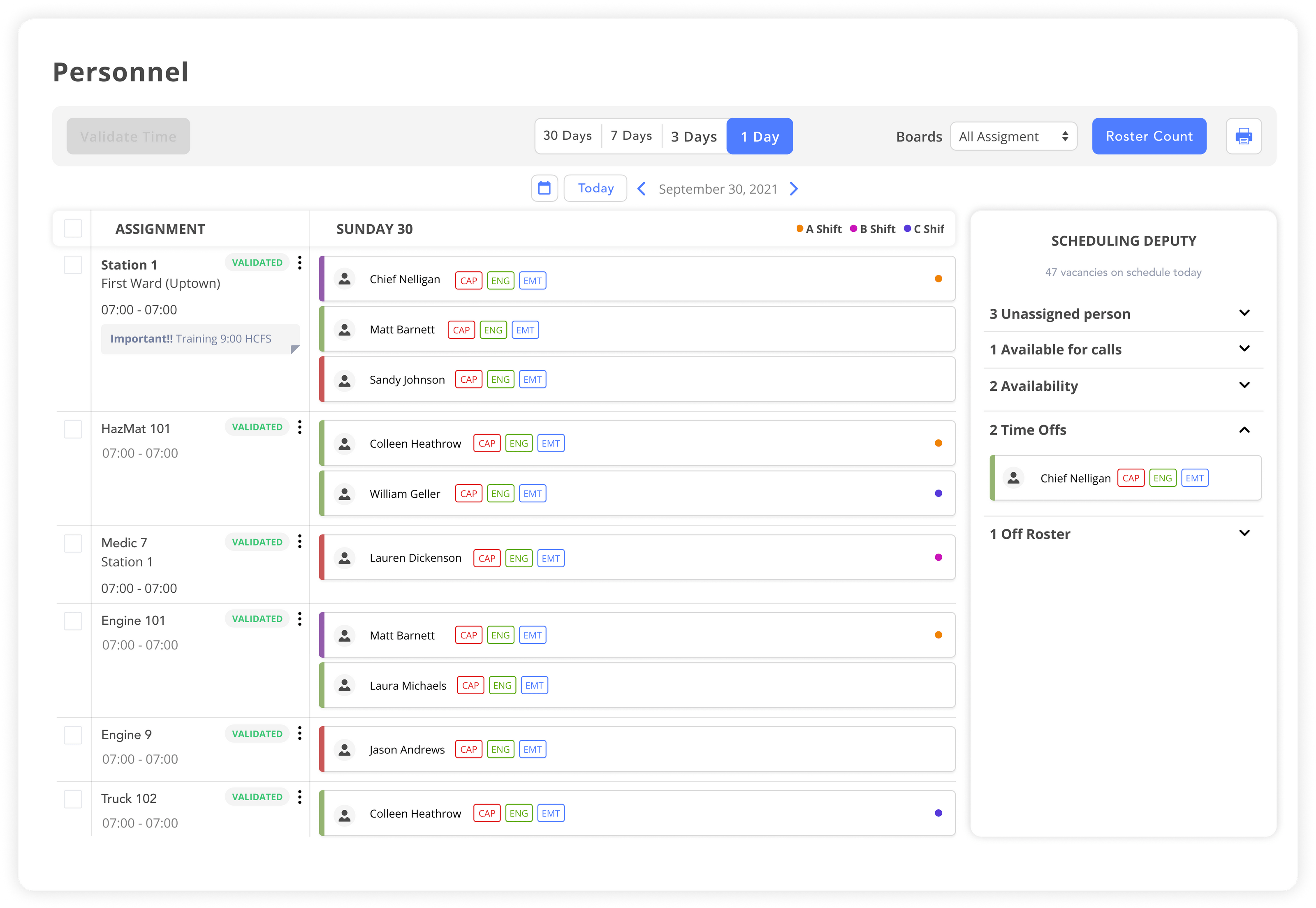 Scheduling & Personnel | Fire & EMS Personnel Scheduling Software