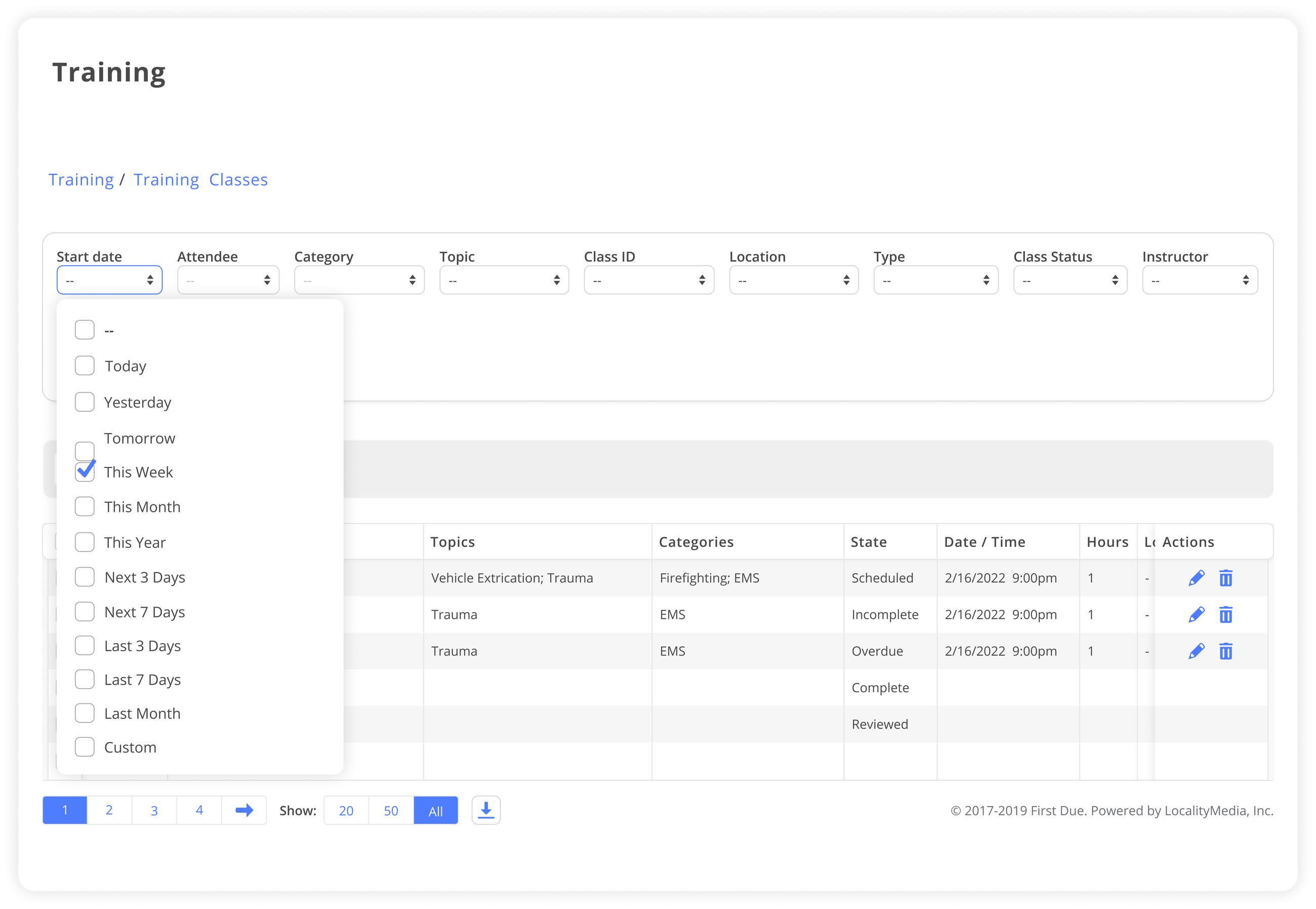 First Due | Training