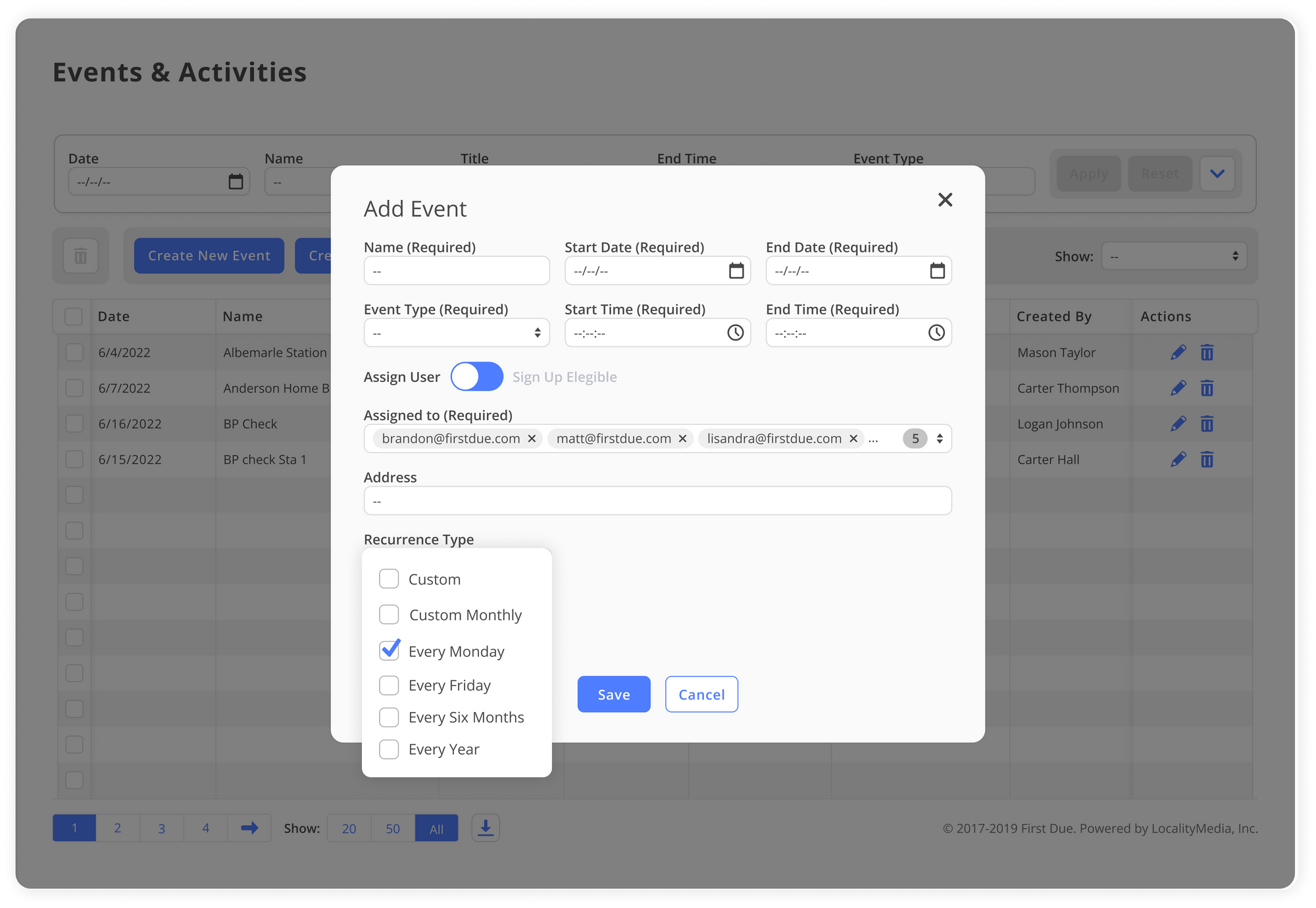 First Due | Fire Department Events & Activities Software