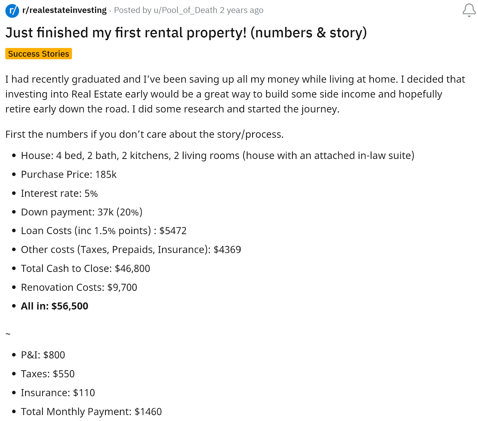 r/realestateinvesting: Our Favorite Reddit Threads | Birgo Insights