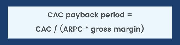CAC Payback Period Formula
