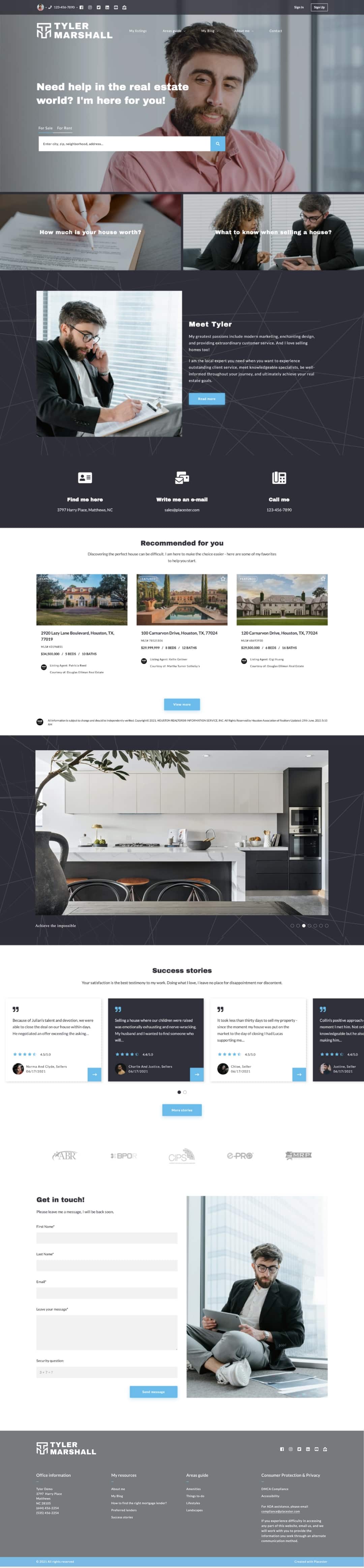 Real Estate Website Designs – Website Templates | Placester