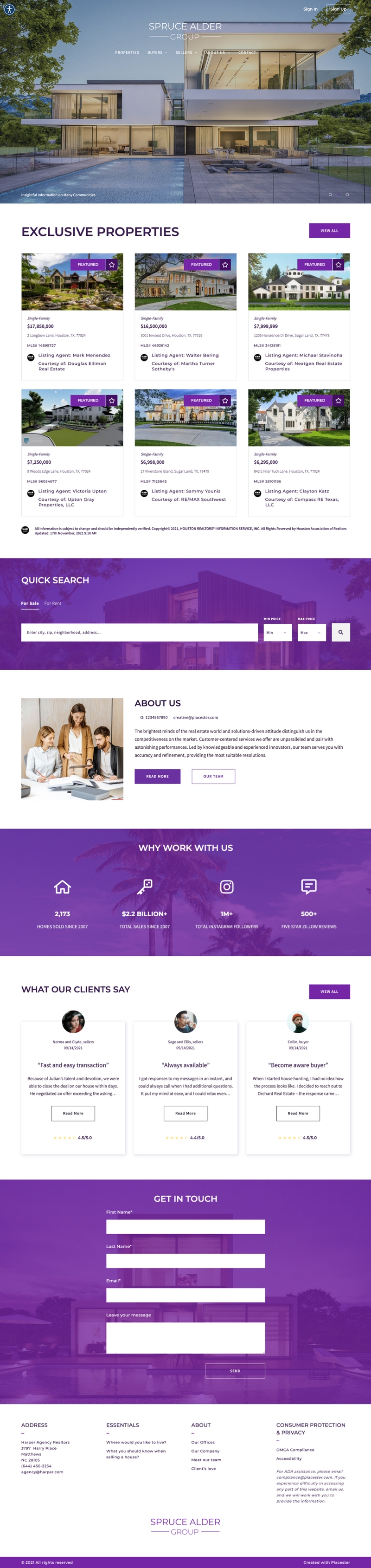 Real Estate Website Designs – Website Templates | Placester