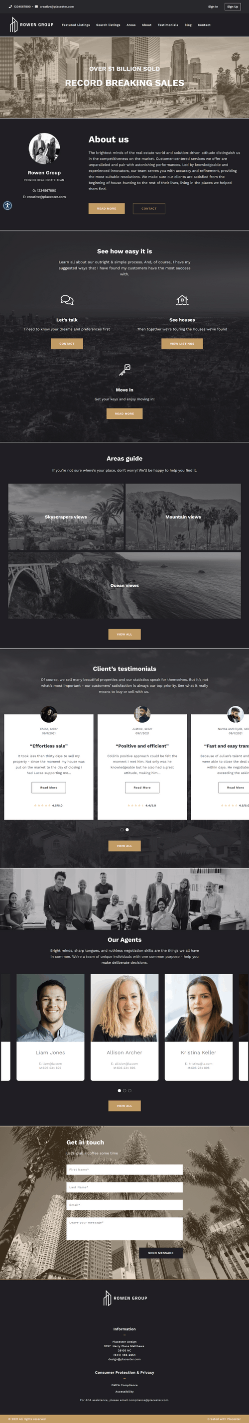 Real Estate Website Designs – Website Templates | Placester