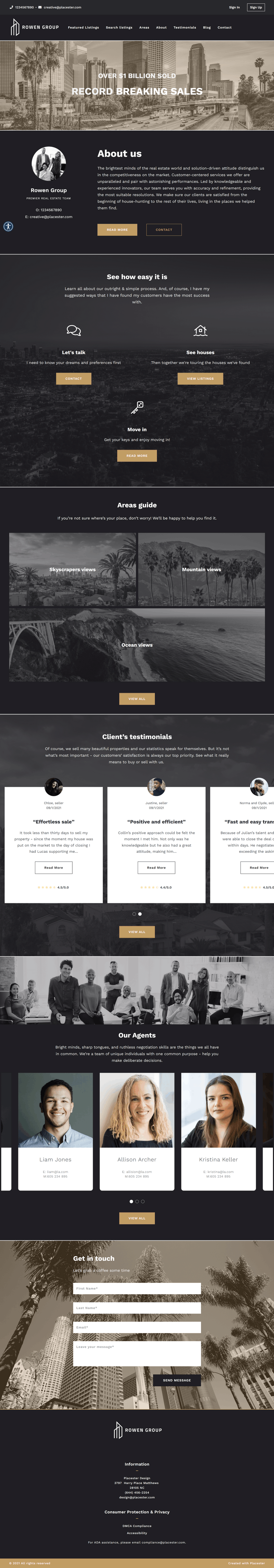 Real Estate Website Designs – Website Templates | Placester