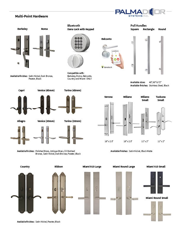 Entry Door Brochures by Palma Door Systems