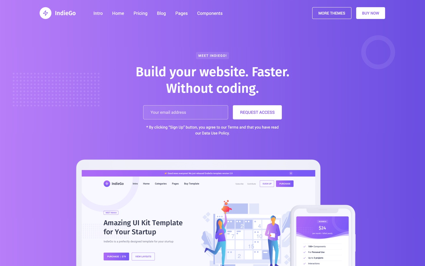 IndieGo - Startup HTML5 Responsive Website Template