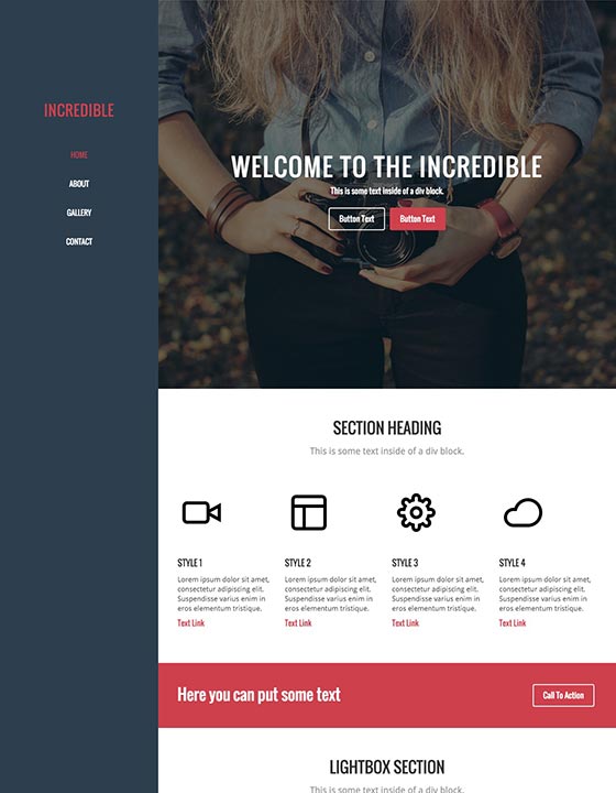 Incredible - Multipurpose HTML5 Responsive Website Template