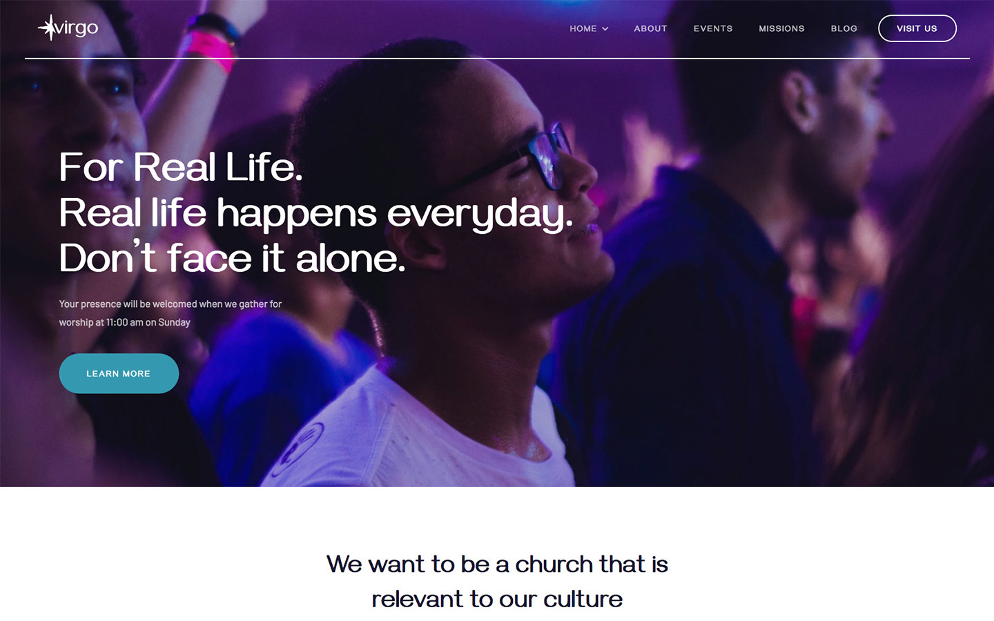 Virgo - Religion HTML5 Responsive Website Template