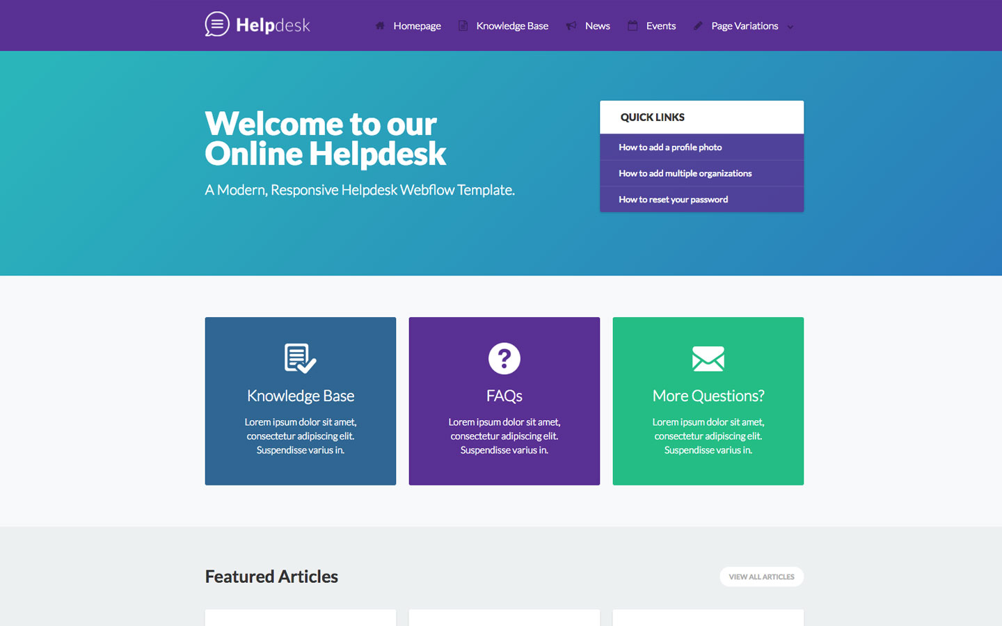Helpdesk - Documentation HTML5 Responsive Website Template