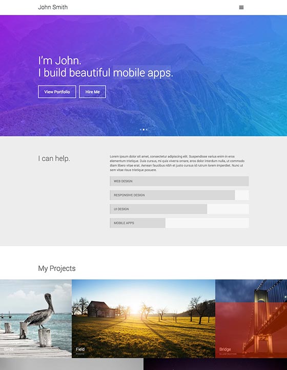 Smith - Portfolio HTML5 Responsive Website Template