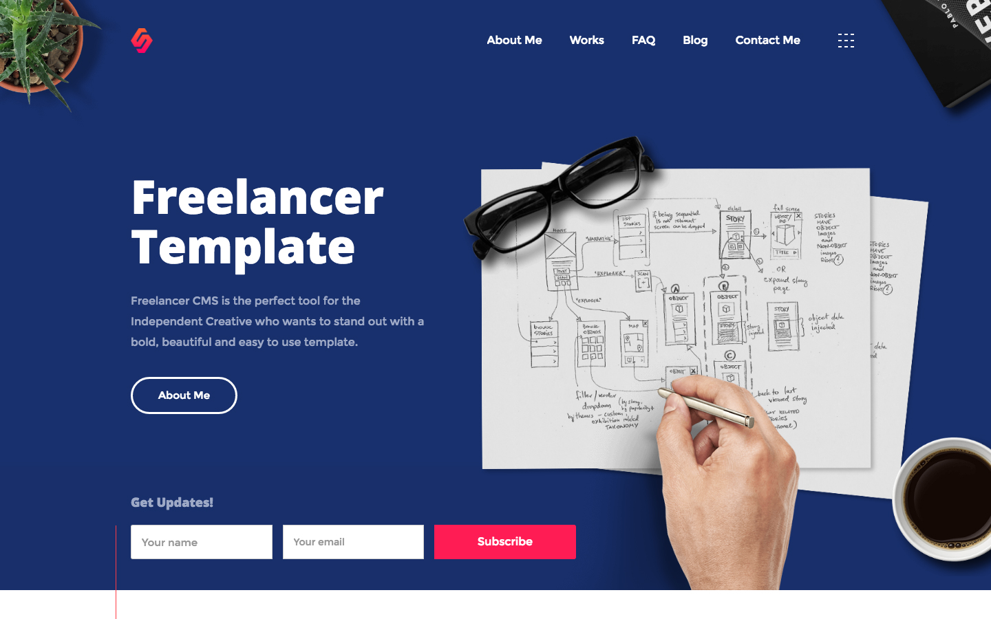 Freelancer - Designer HTML5 Responsive Website Template