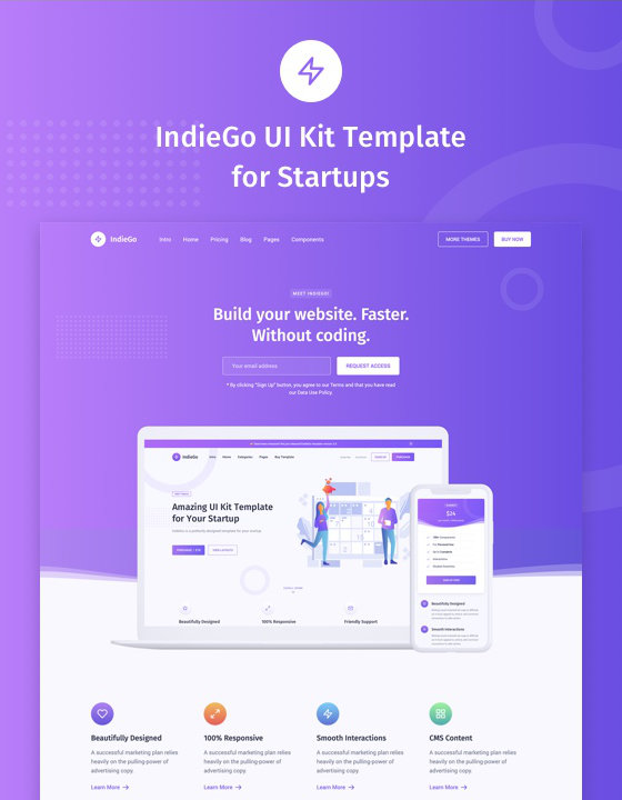 IndieGo - Startup HTML5 Responsive Website Template