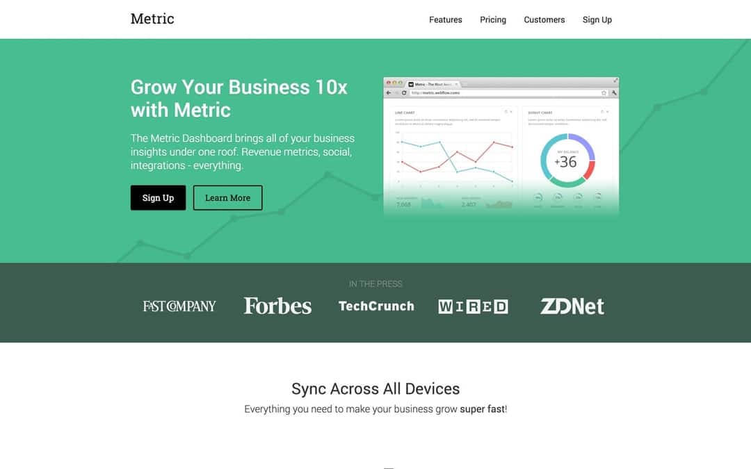 Metric - Business HTML5 Responsive Website Template